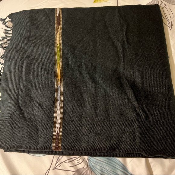 Other | Afghan Cozy Sawati Solid Pashtun Shawl Scarf Wrap Mens Black ...